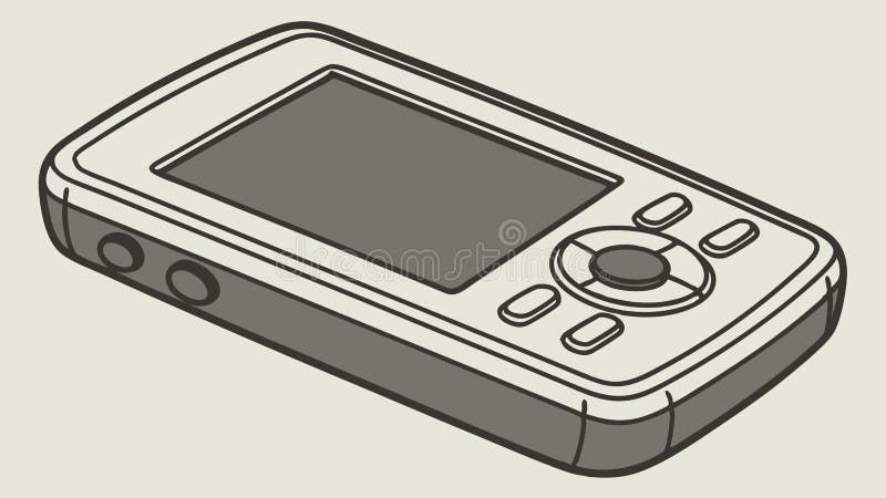 Retro PDA or Handheld Personal Digital Assistant, Vector Design ...