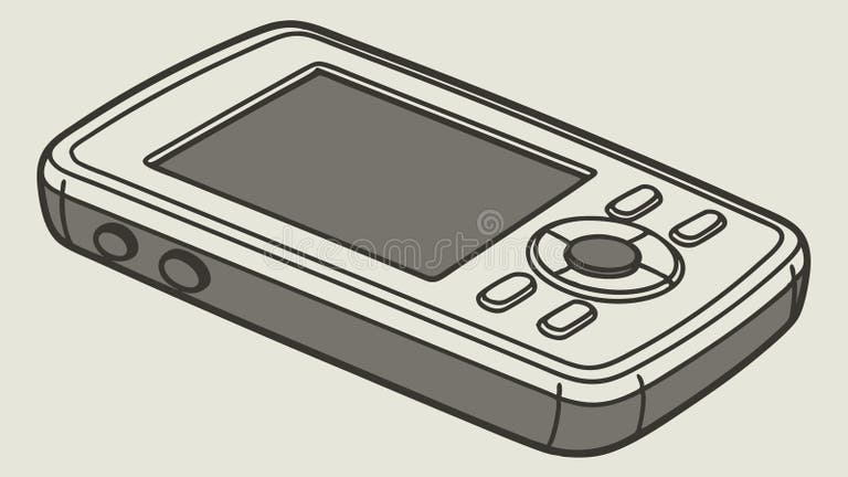 Retro PDA or Handheld Personal Digital Assistant, Vector Design ...