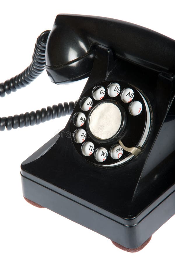 Retro Phone - Vintage Telephone On White Background Stock Image - Image ...