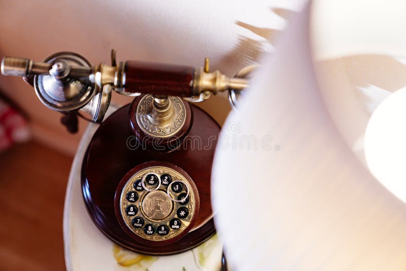 Retro Phone with Dial and Wedding Rings Stock Image - Image of fashion ...