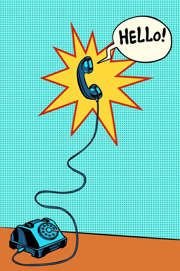 Retro phone stock vector. Illustration of phone, logo - 39043650