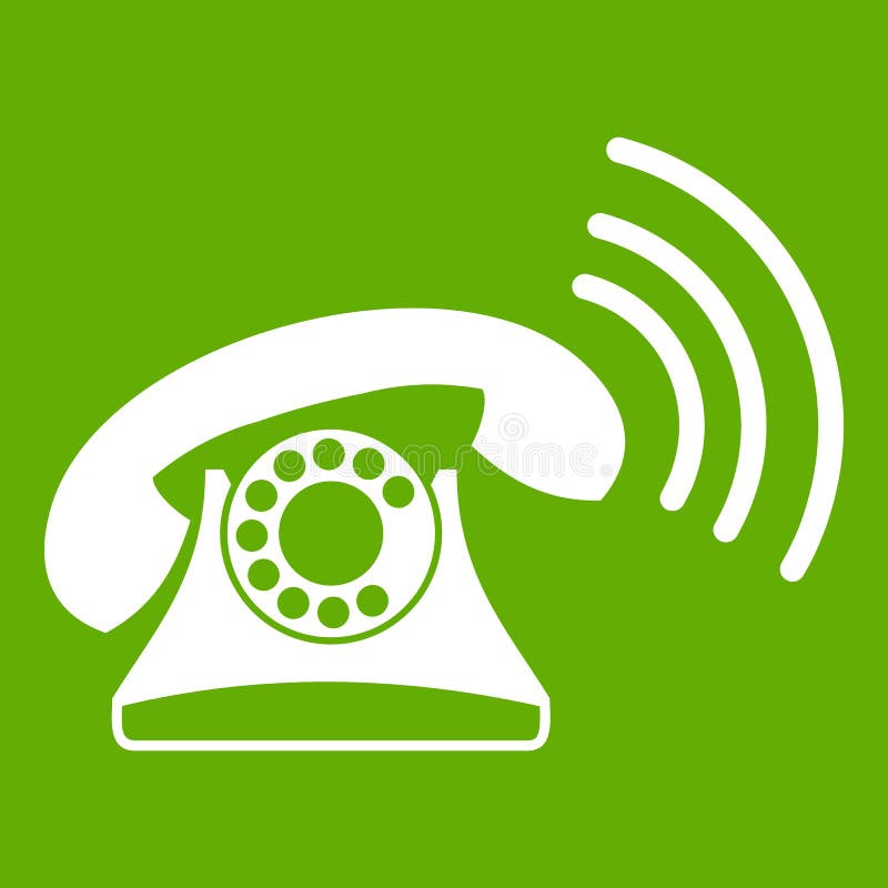 Retro phone icon green stock vector. Illustration of green - 108876040