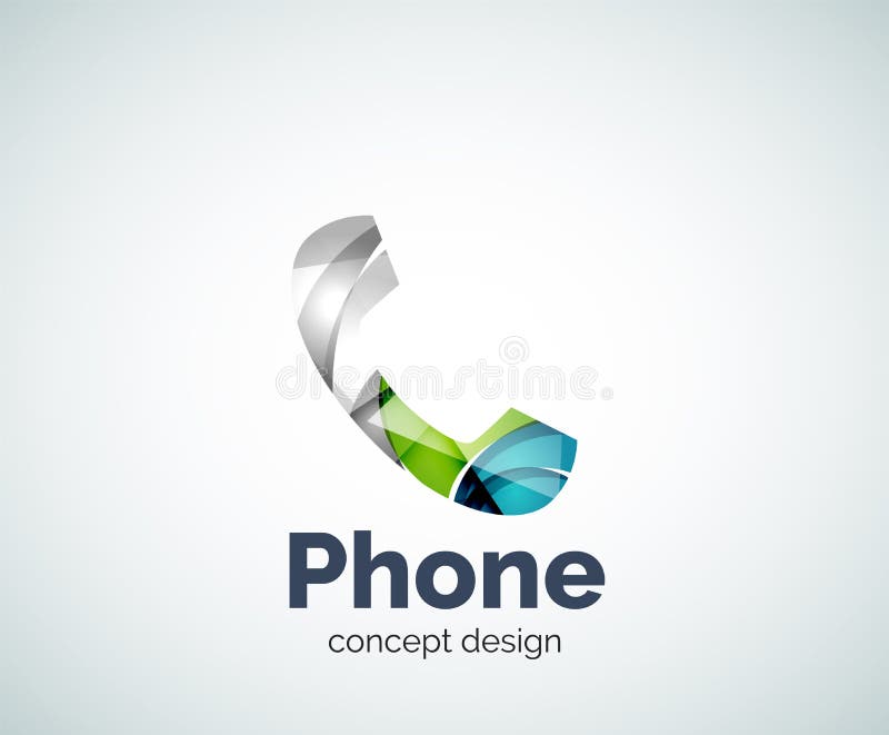Retro phone logo template stock vector. Illustration of retro - 78134773