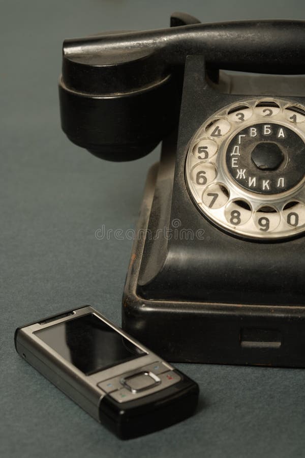 Old Russian phone stock image. Image of technology, manual - 9100745