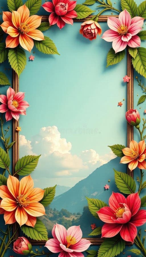 Retro Photo Frame Collage, Layered Textured Effect, Rustic, Brown Stock ...