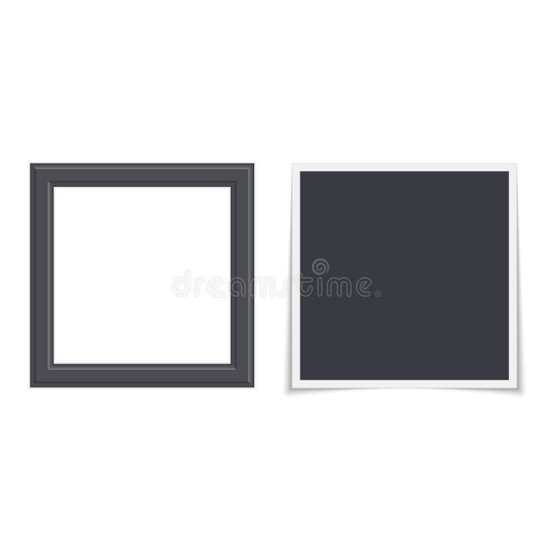 Retro photo frame set. stock vector. Illustration of portrait - 260344022