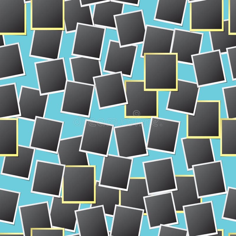 Retro Photo Frames Seamless Pattern Stock Vector - Illustration of ...
