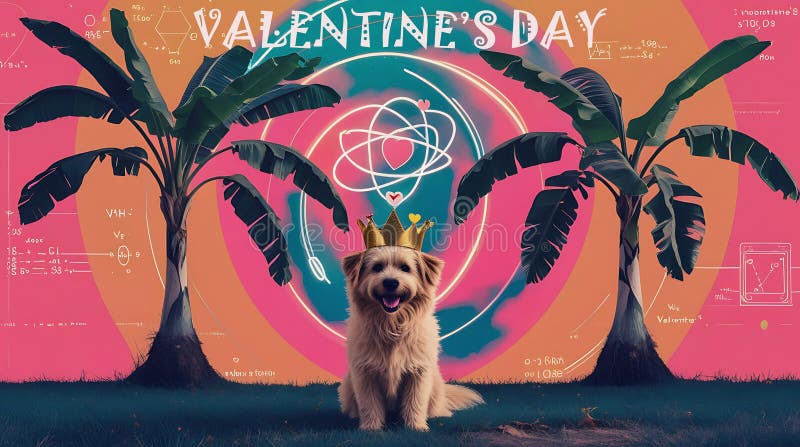 Retro Physics Valentine S Dream Stock Illustration - Illustration of ...