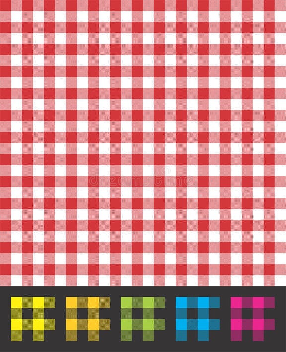 Retro Picnic Tablecloth Pattern Vector Stock Vector - Illustration of ...