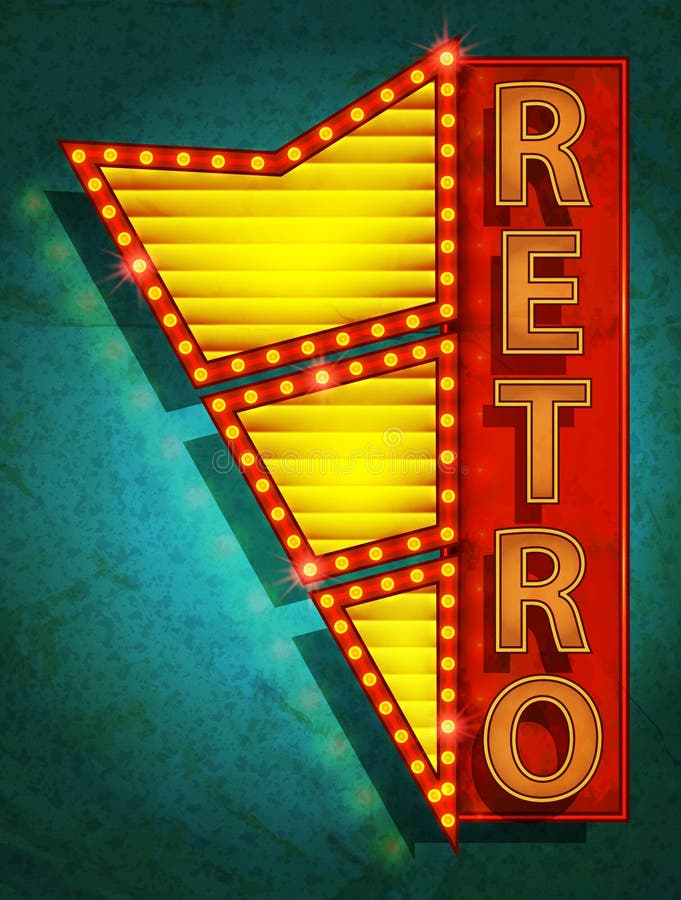 Retro Pictogram - Uithangbord Stock Illustratie - Illustration of ...