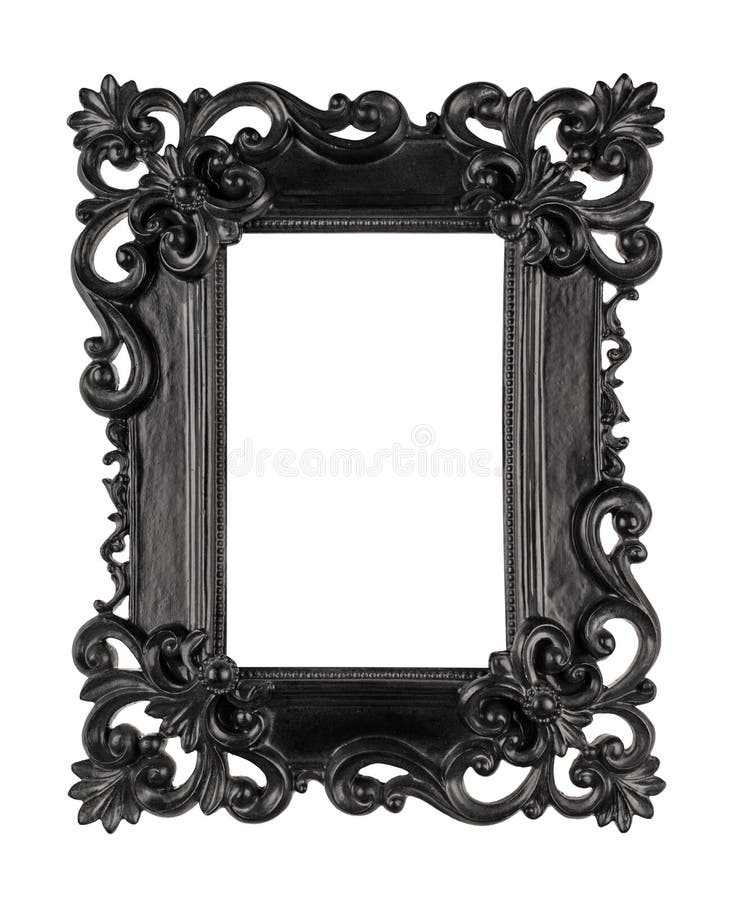 Medieval Picture Frame Isolated on White Stock Photo - Image of gilded ...
