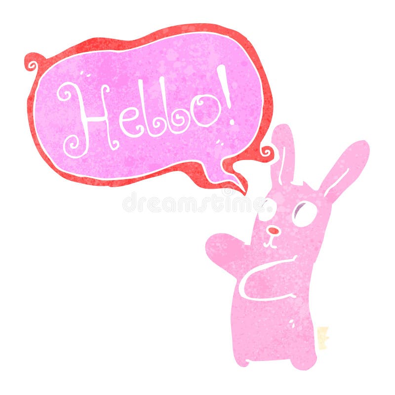 Cartoon Pink Bunny Speech Bubble Stock Illustrations – 118 Cartoon Pink ...