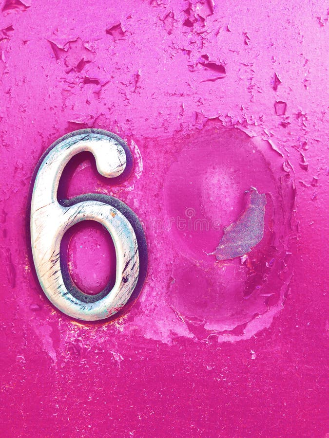 Retro Pink Old House Address Number 69 Stock Image - Image of numbers ...