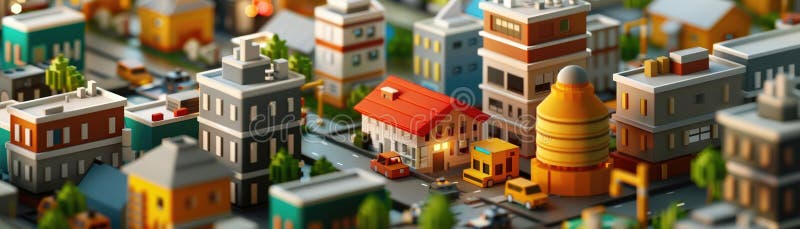 Retro Pixel Art City Builder Game Assets Stock Illustration ...