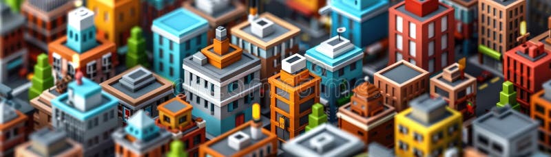 Retro Pixel Art City Builder Game Assets Stock Illustration ...