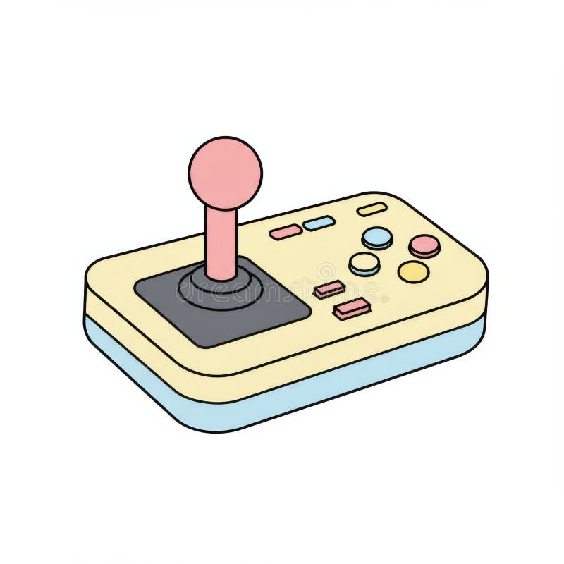 Retro Pixel Art Joystick Controller Illustration Stock Illustration ...