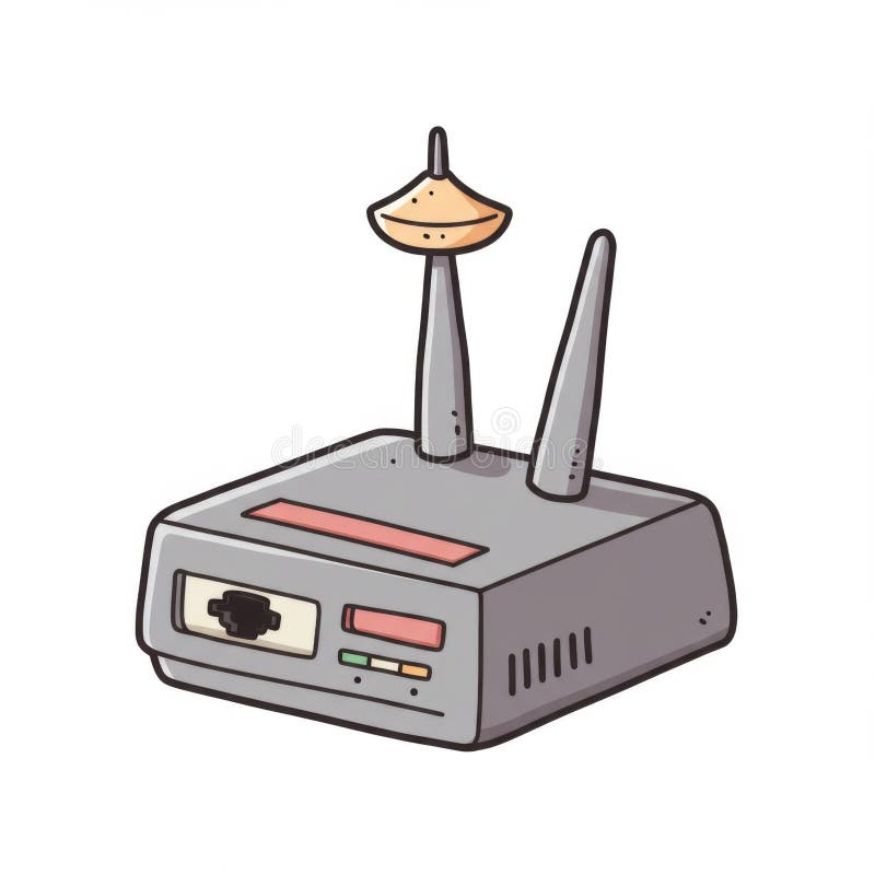 Retro Pixel Art Router Illustration Stock Illustration - Illustration ...
