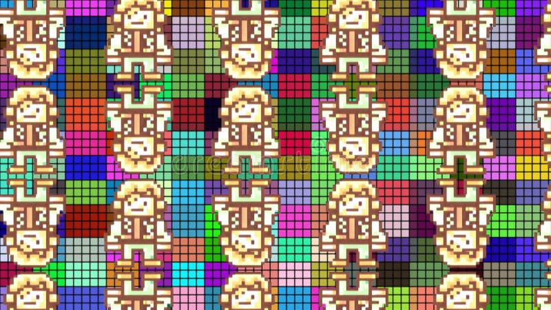 Retro Pixel Game Character Animation Stock Video - Video of pixel ...