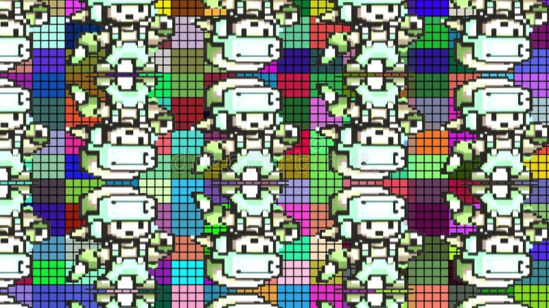Retro Pixel Game Character Animation Stock Video - Video of funny ...