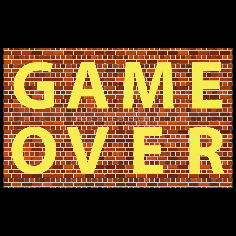 Pixel Game Over Sign on Glitch Blue Banner. Gaming Concept. Video Game ...