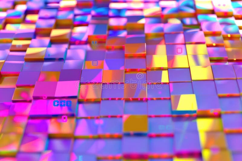 Retro Pixelated Neon Game Glitch Background Texture in Purple and ...