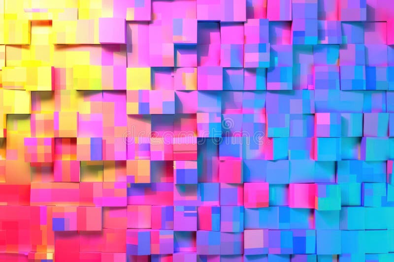 Retro Pixelated Rainbow Chaos: Seamless Loop VJ Pattern with Glitch ...