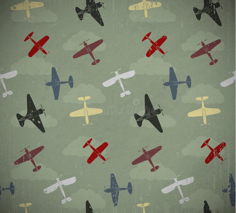 Seamless War Planes Pattern Stock Illustrations – 23 Seamless War Planes Pattern Stock ...