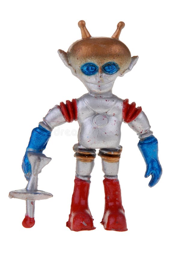 Retro plastic spaceman toy stock photo. Image of retro - 2181414