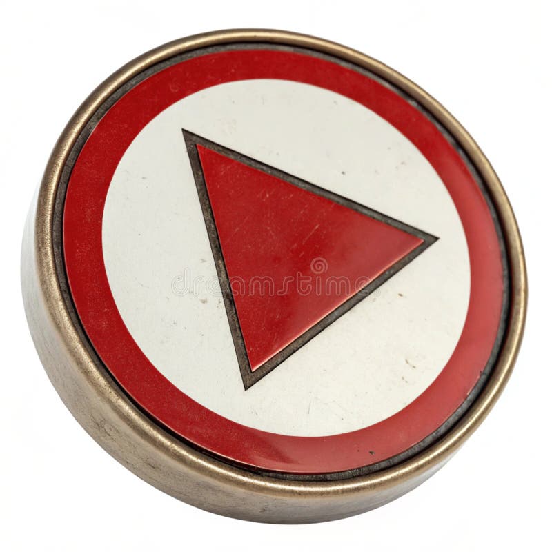Retro Play Button Graphic on Transparent Background Stock Illustration ...