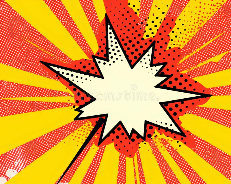 Retro Pop Comic Effect Background, Generated AI Stock Illustration ...