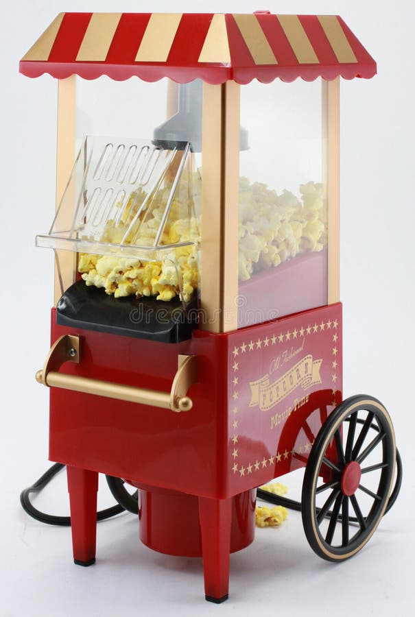Popcorn and Cotton Candy Maker Stock Photo - Image of movies, bucket ...