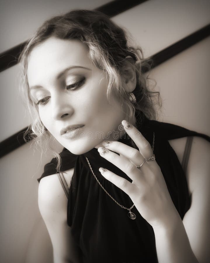 Retro portrait stock photo. Image of glamor, model, light - 13810578