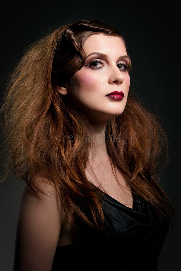 Retro portrait stock image. Image of looking, styling - 19704529