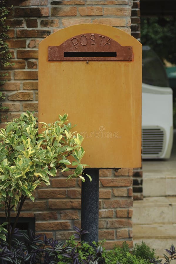 Retro Post Box stock photo. Image of district, black - 67209172