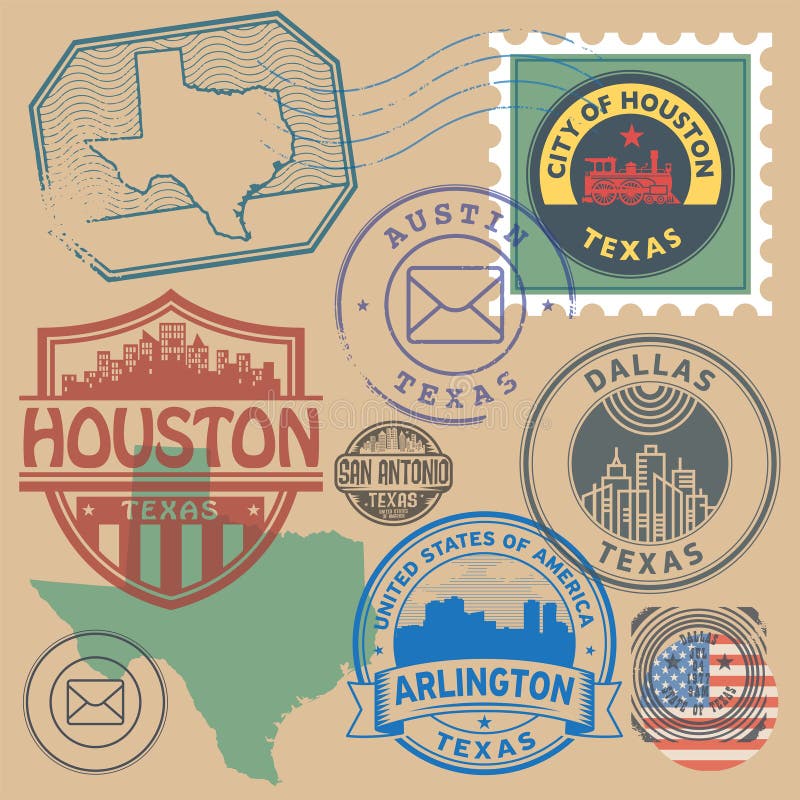 Texas Postage Stamp Stock Illustrations – 79 Texas Postage Stamp Stock ...