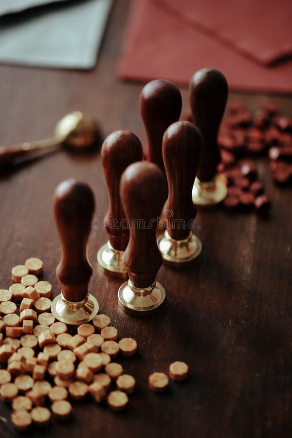 Wax stamp for mail stock photo. Image of classic, postal - 158430930