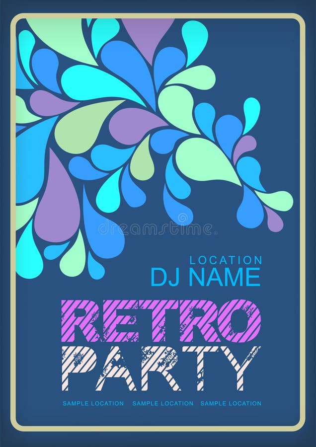 Retro poster design stock vector. Illustration of clip - 34668377