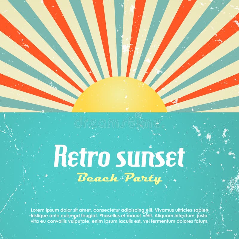 Retro poster design stock vector. Illustration of clip - 34668377