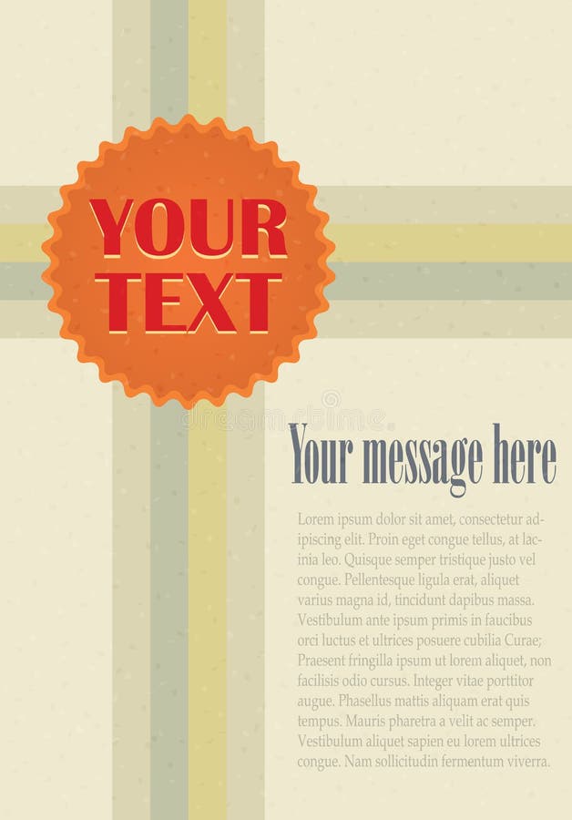 Retro poster design stock vector. Illustration of layout - 34247451