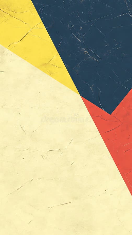 Retro Poster Featuring Geometric Shapes and Patterns in a Classic Art ...