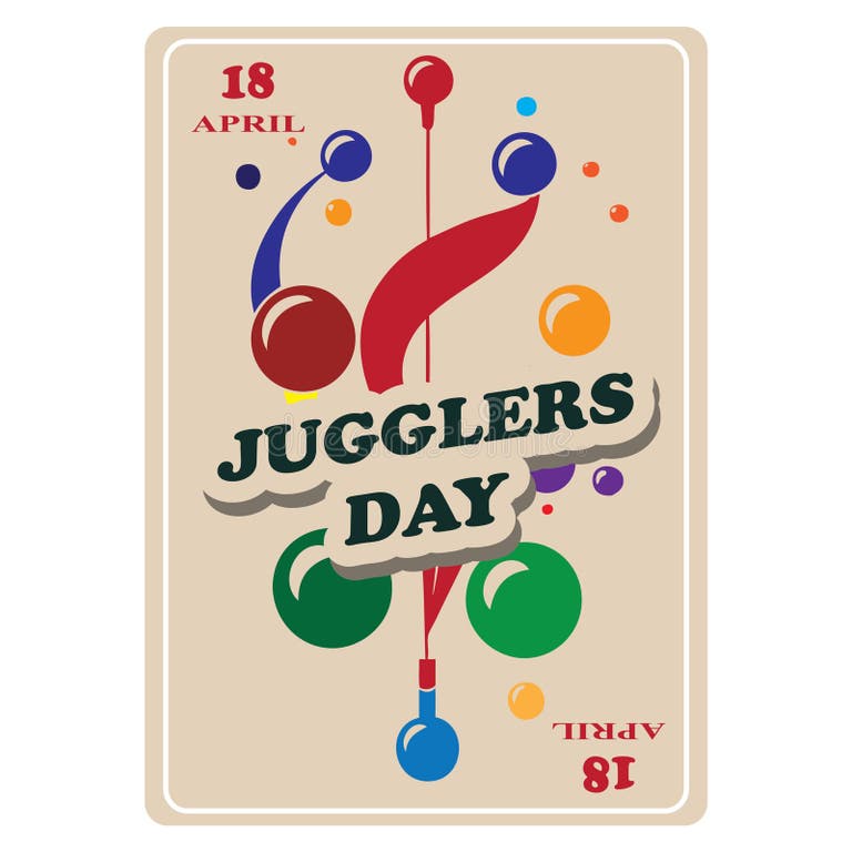 Retro poster Jugglers Day stock vector. Illustration of industry ...