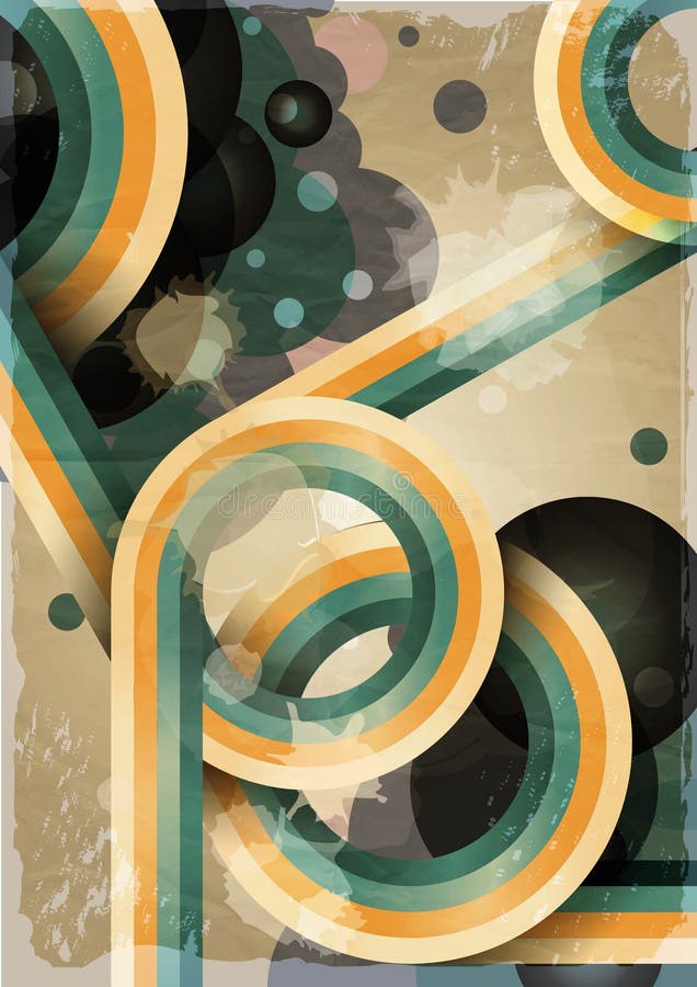 Retro Funky Poster From The 60s Stock Illustration - Illustration of ...