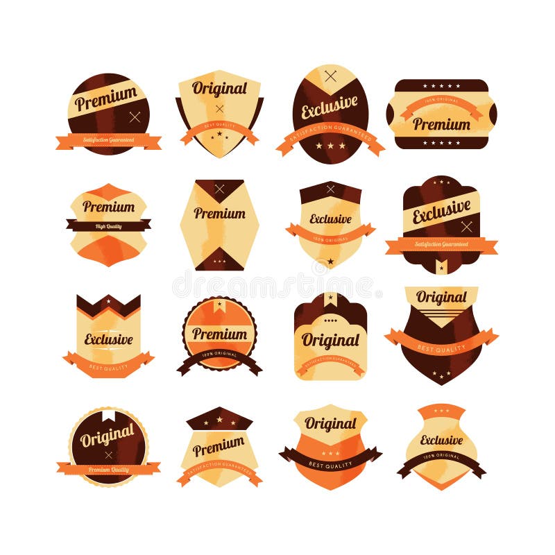 Retro premium badge label stock vector. Illustration of design - 67961318
