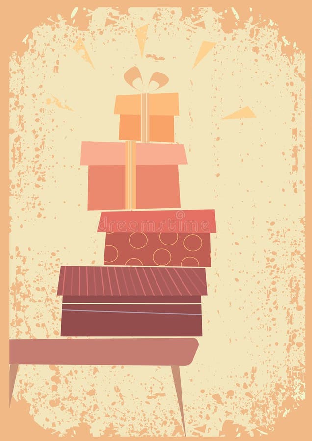 Retro presents abstract stock vector. Illustration of print - 15200320