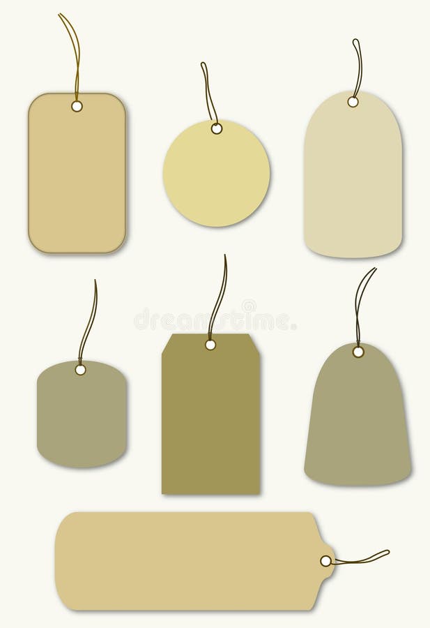 Retro Price Tag Set stock illustration. Illustration of present - 24522184