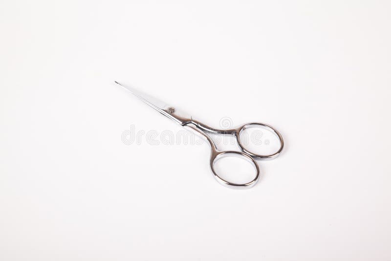 Retro Professional Small Tailor Scissors, Isolated on White Background ...