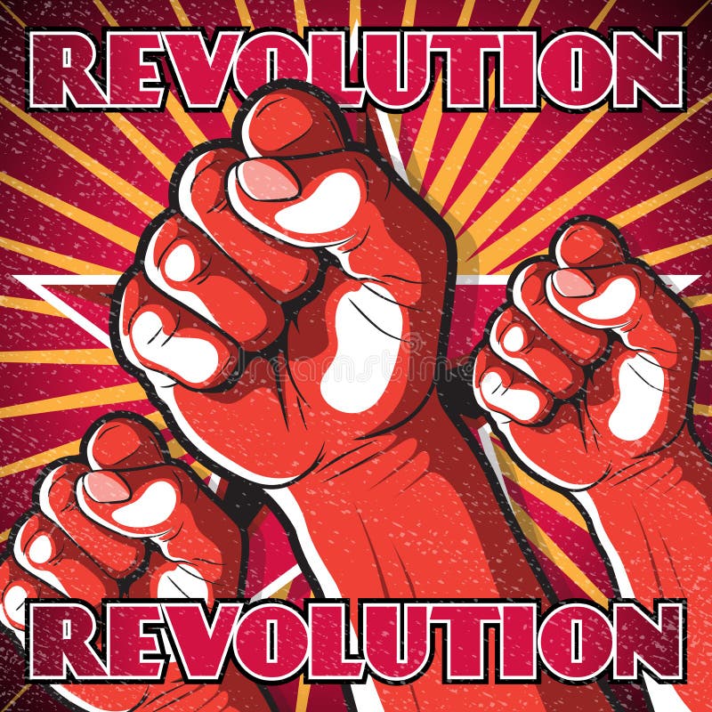 Vintage Pop Art Punching Fist Stock Vector Illustration Of Domination