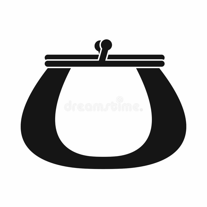 Retro Purse Icon, Simple Style Stock Vector - Illustration of button ...