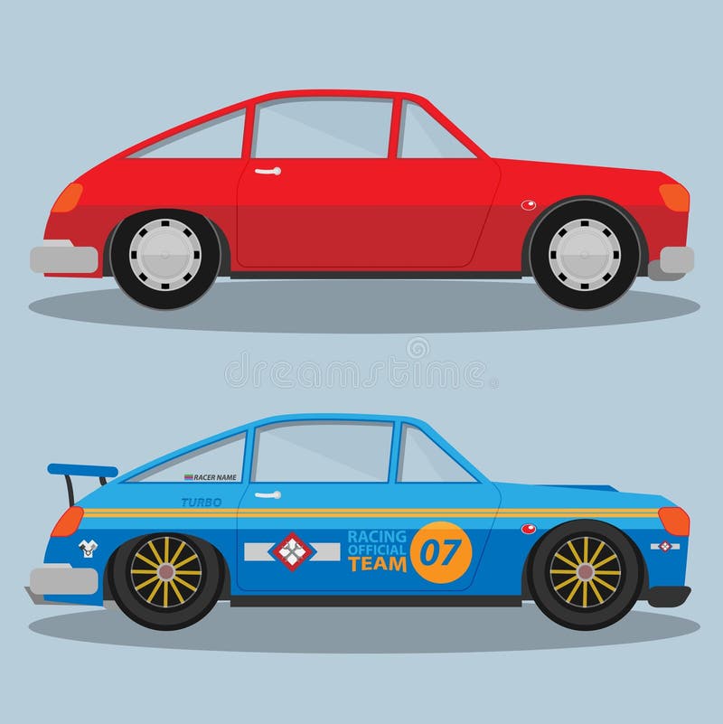 Retro Racing Car Vector. Eps 10 Stock Vector - Illustration of drive ...