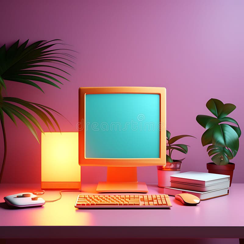 Retro Desktop Screen Stock Illustrations – 8,708 Retro Desktop Screen ...